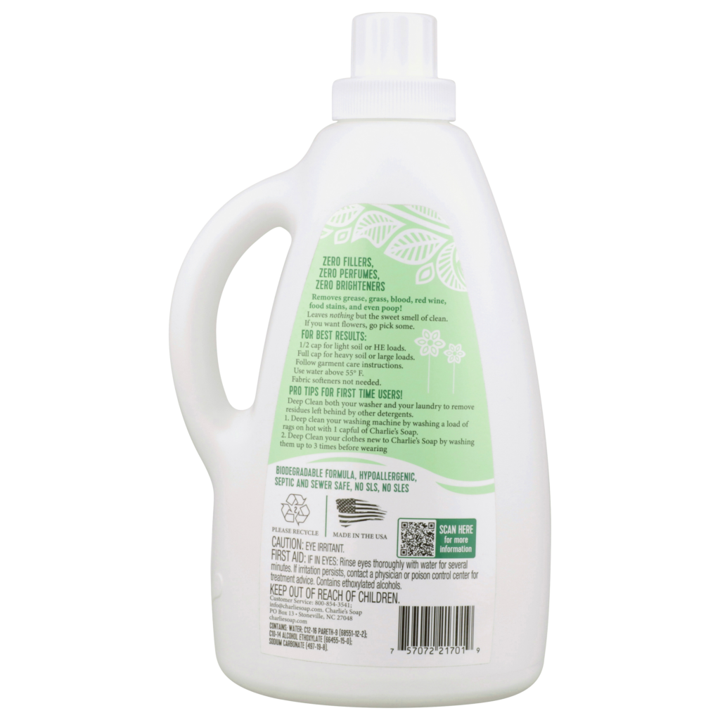 Natural Liquid Laundry Detergent — Charlie's Soap
